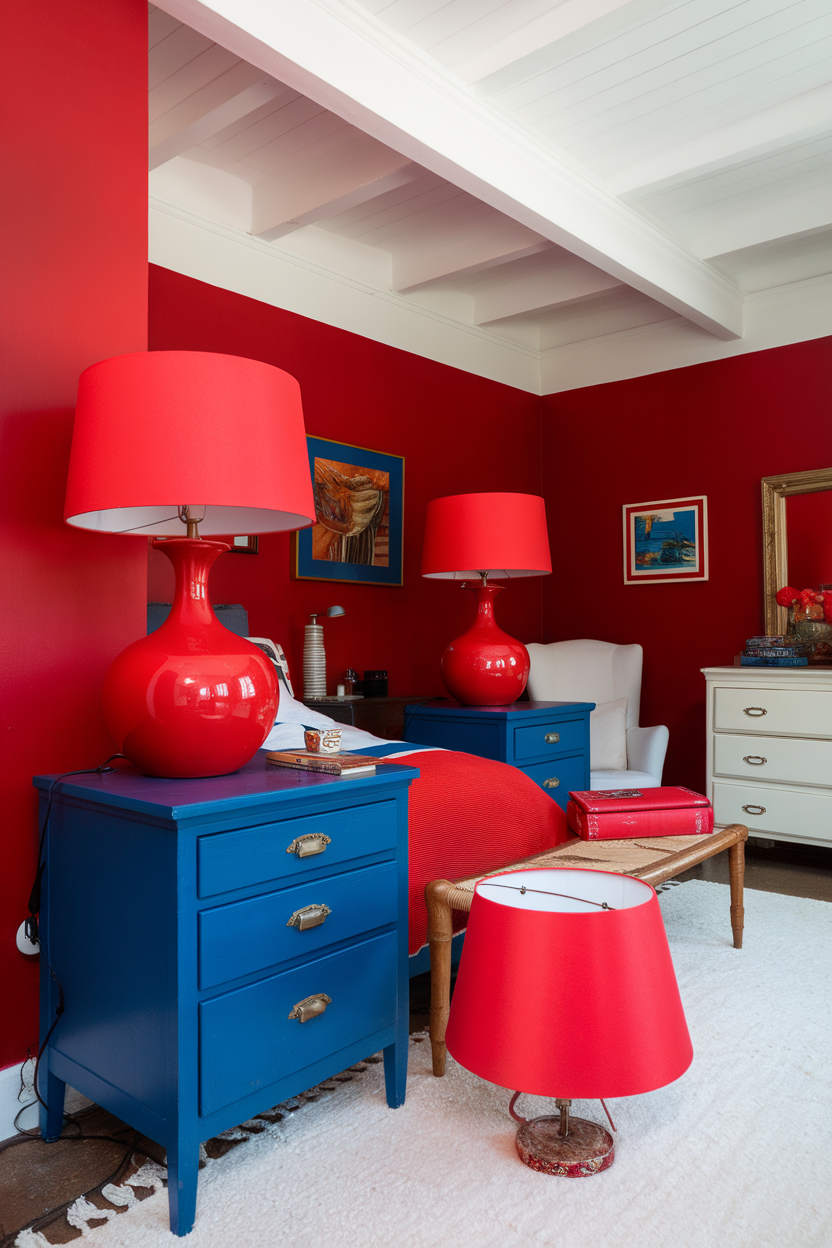 20 Striking Red and Blue Bedroom Ideas That'll Transform Your Space