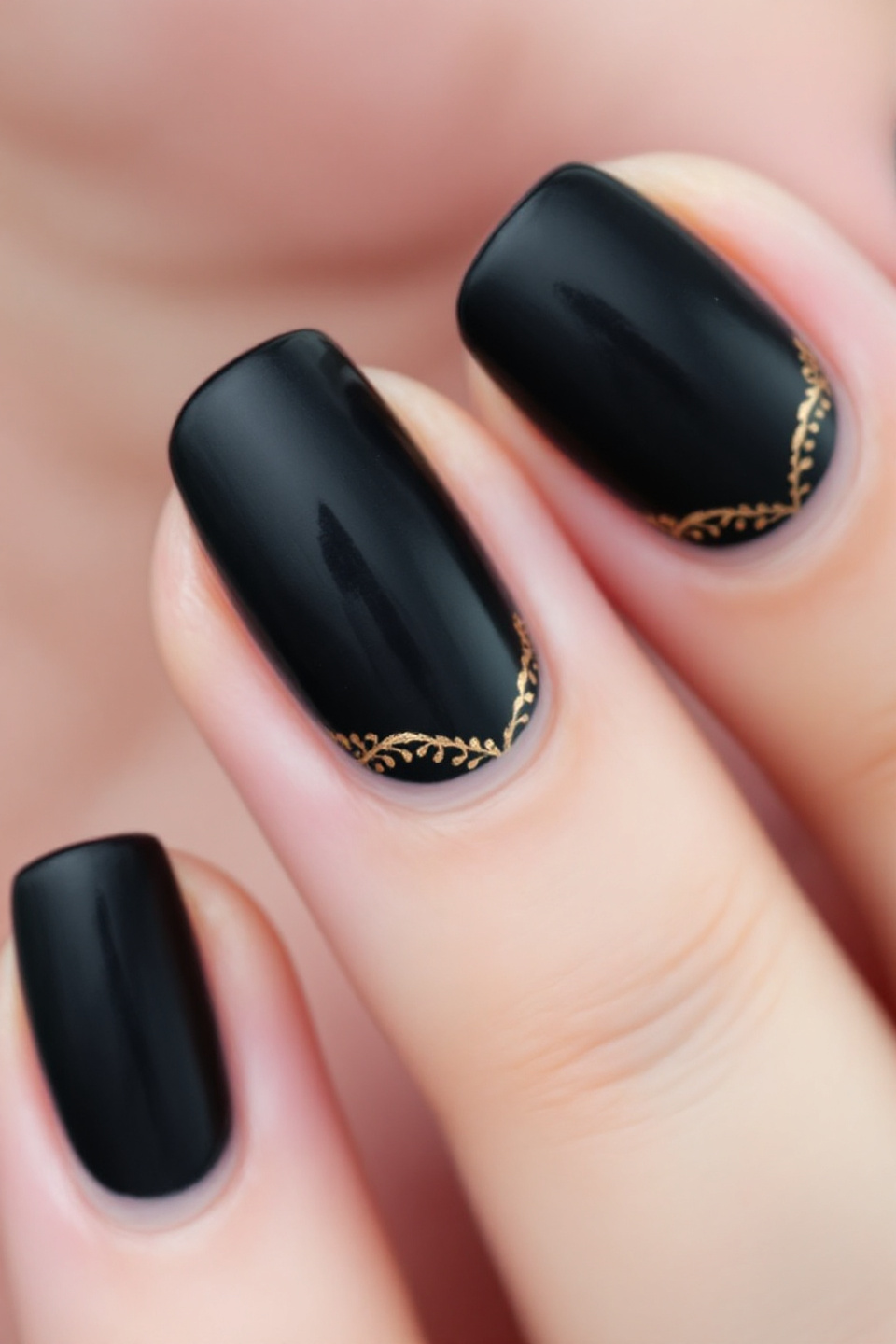 50 Stunning Black and Gold Nail Designs That Scream Luxury