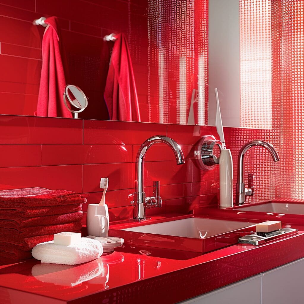 24 Red Bathroom Ideas That'll Make You Never Want To Leave This Room Again
