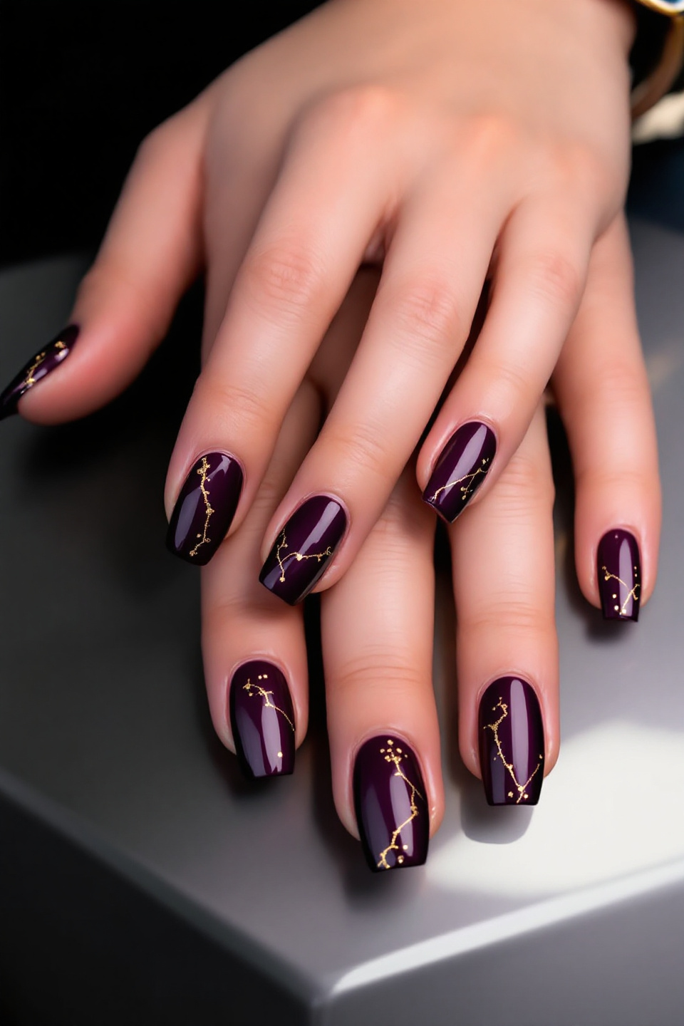 35 Stunning Purple and Gold Nail Designs You Need to Try