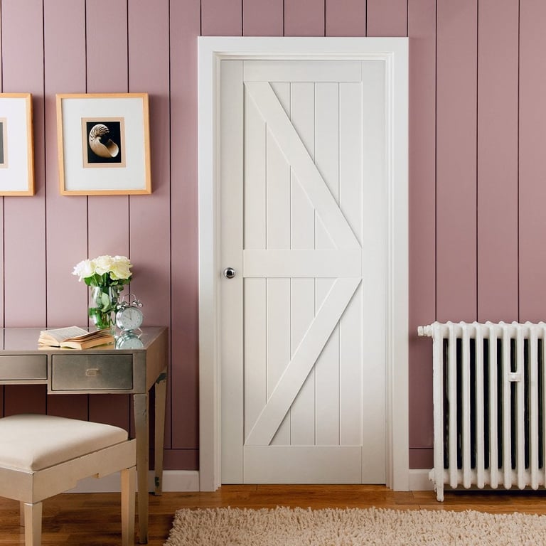 White Internal Primed Barn FLB Door (IWPBARN)