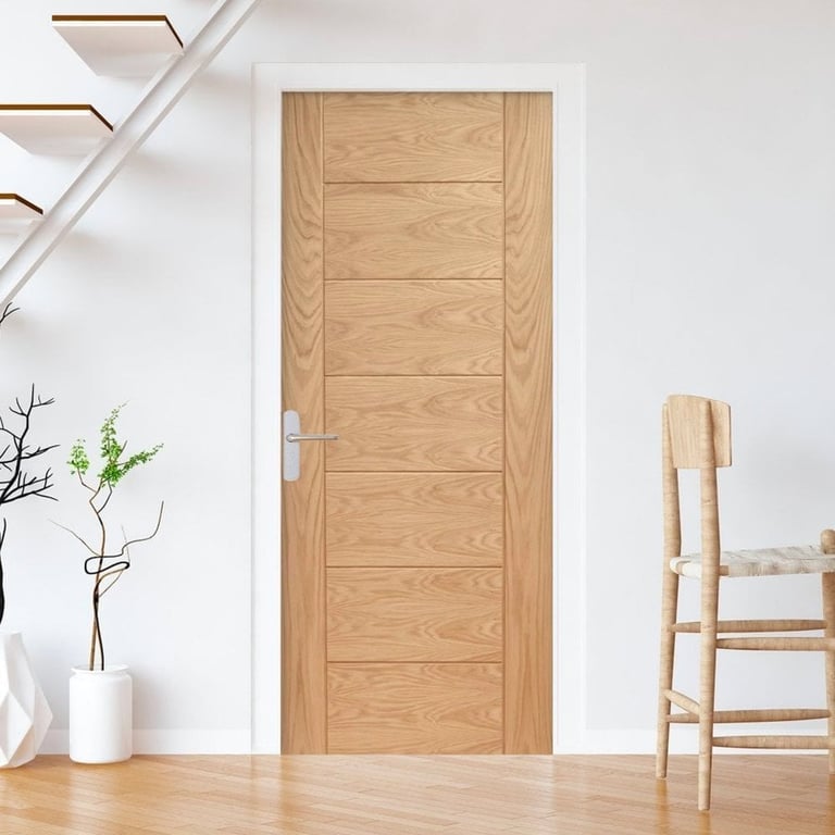Internal Oak Fully Finished Pedrena 7P Bespoke Custom Size Door (LIB-PEDPF)