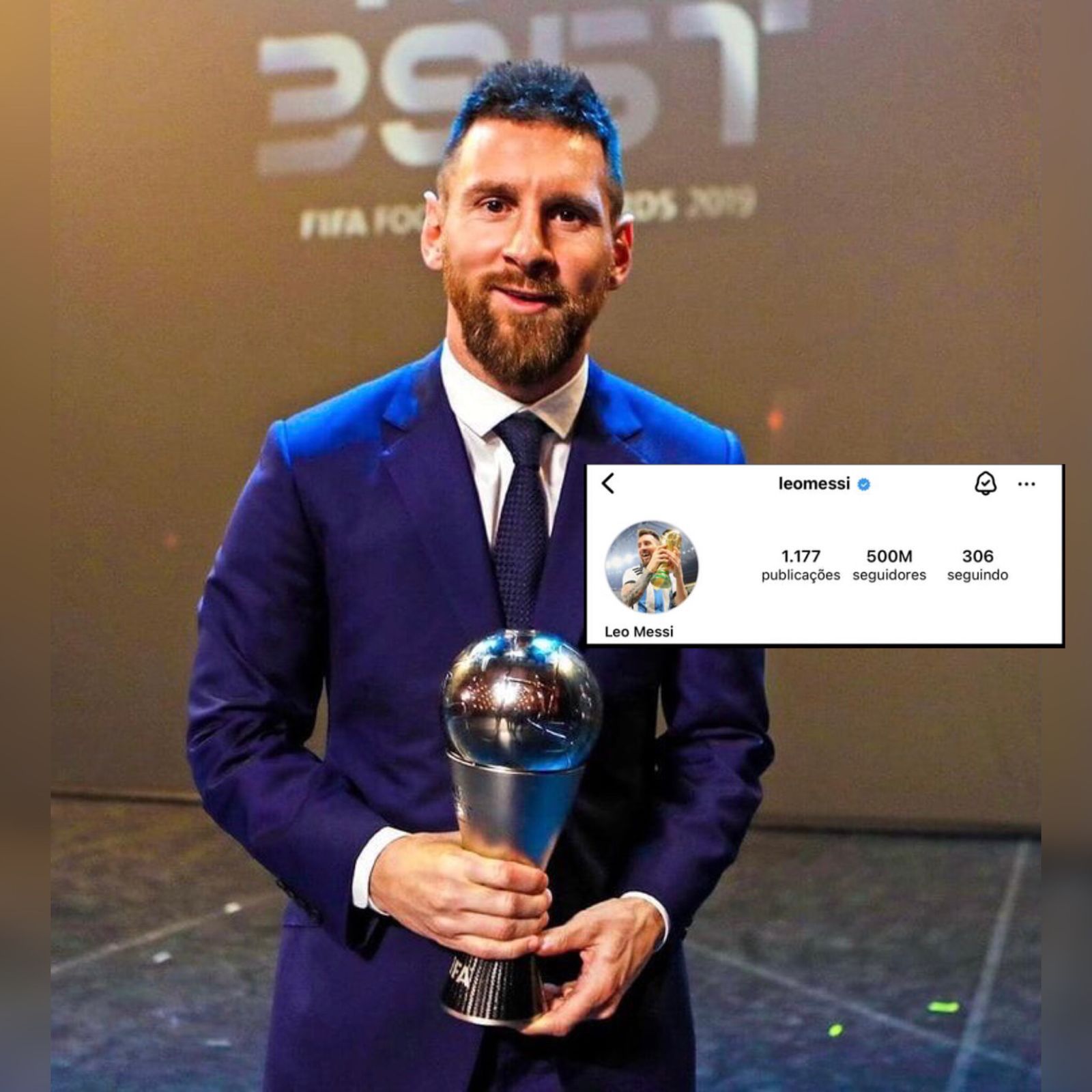 Leonel Messi alcança marca de 500 milhões de seguidores no Instagram ...