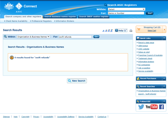 Swift Refunds Recovery Scam Alert - Cybertrace™
