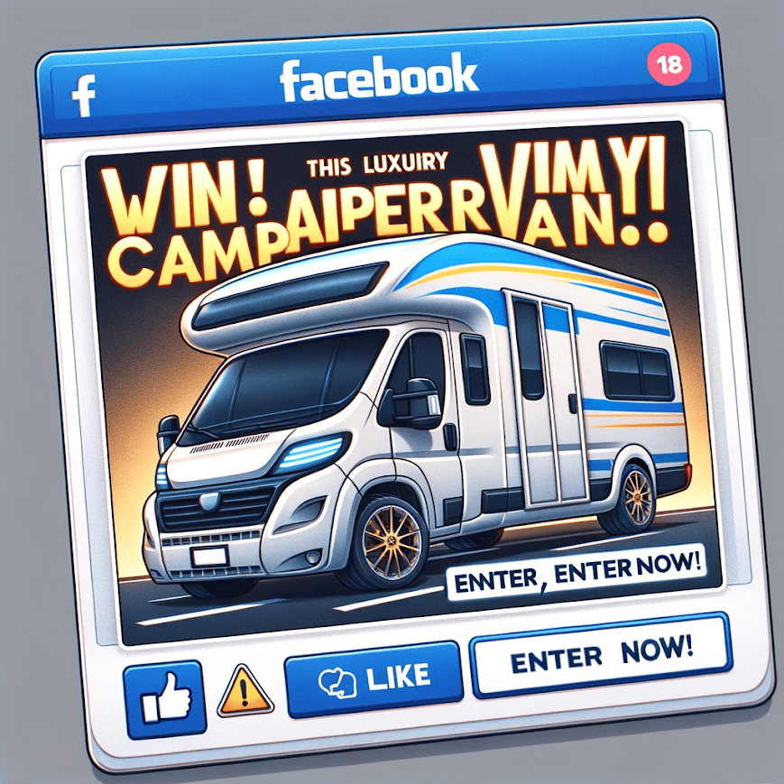 Camper Van Giveaway Scam Alert - Cybertrace™