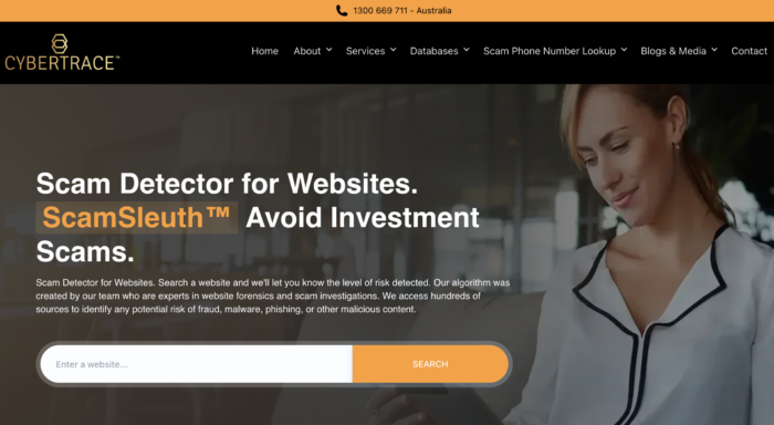 Uptrend Center Scam Warning - Cybertrace™