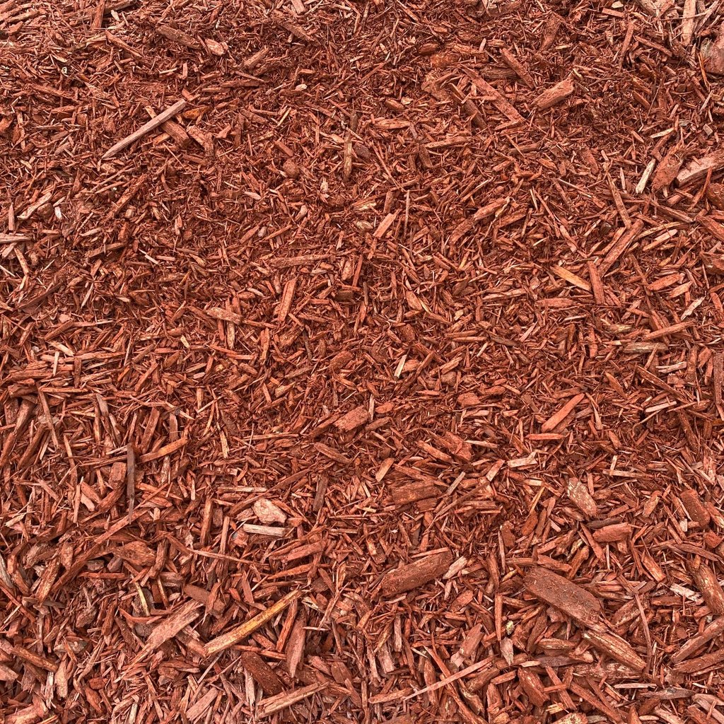 Missoula Red Dyed Mulch Delivery - Recycled Pallet Mulch - Little Dumps