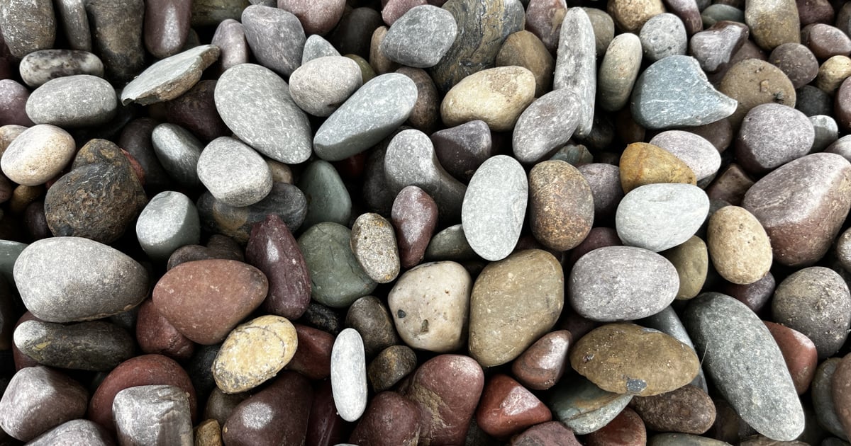 Flathead Round River Rock Delivery - 1.5" Rainbow - Little Dumps