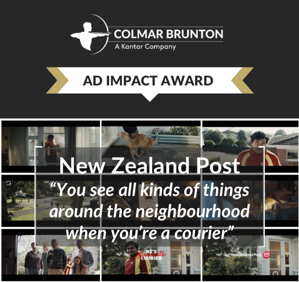 NZ Post takes out August Colmar Brunton Ad Impact Award - stoppress.co.nz