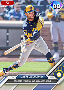 Jackson Chourio, 88 Topps Now - MLB the Show 24