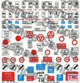 TSOO70 Tiny Signs - OO Scale Old Time Road Signs