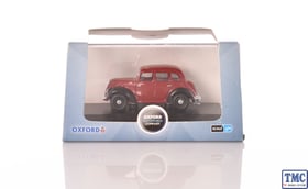 76MES003 Oxford Diecast 1:76 Scale Maroon/Black Morris Eight E Series ...