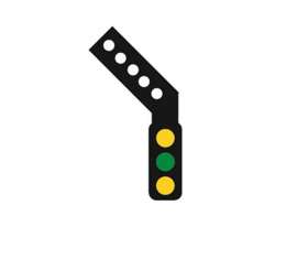 TTSK5L Train Tech OO Gauge Signal Kit (LH Feather) 3 Aspect Distant