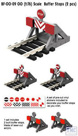 PBF-OO-09 Proses OO Scale Buffer Stop w/Assorted Decals (2)