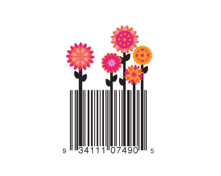 Pink Flowers Barcode - Barcodes Pakistan
