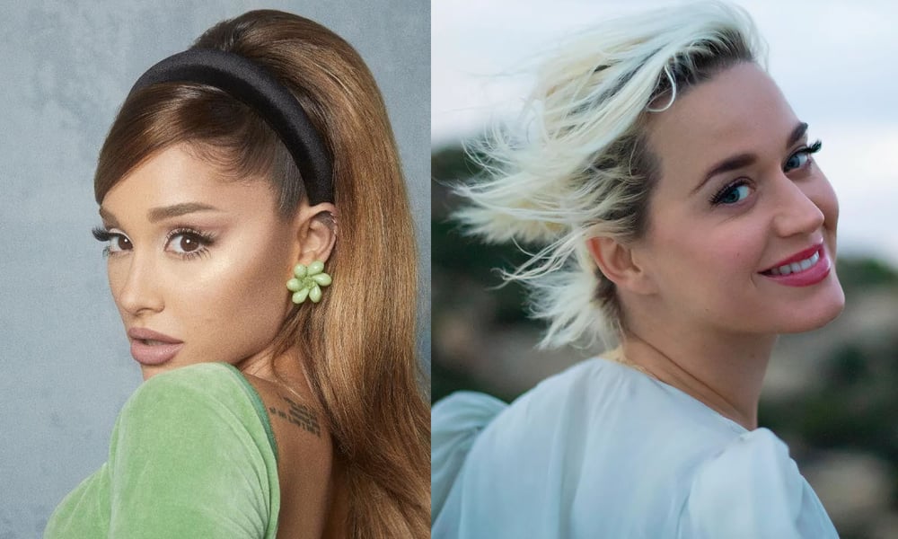 Ariana Grande presenteia filha de Katy Perry com "roupinha" de grife ...