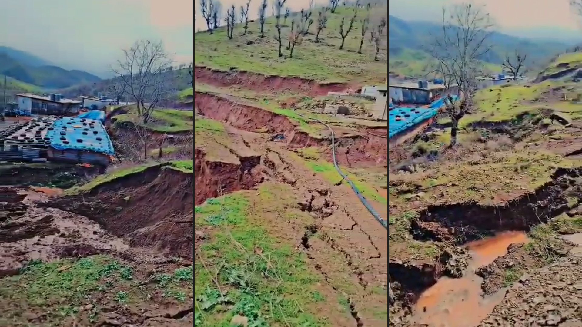 Heavy rain in Penjwen triggers landslide and bridge collapse » 964media
