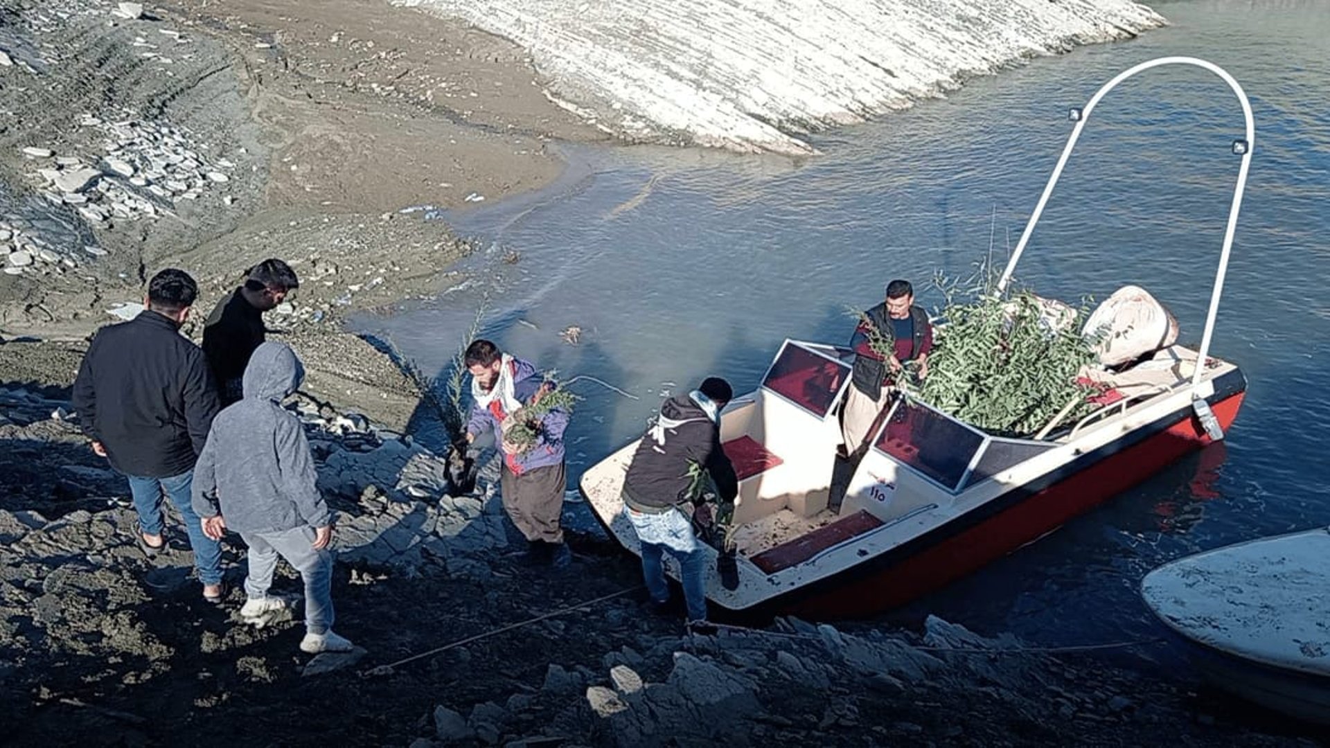 Local youth plant 200 trees on Dukan Lake's Rabbits Island