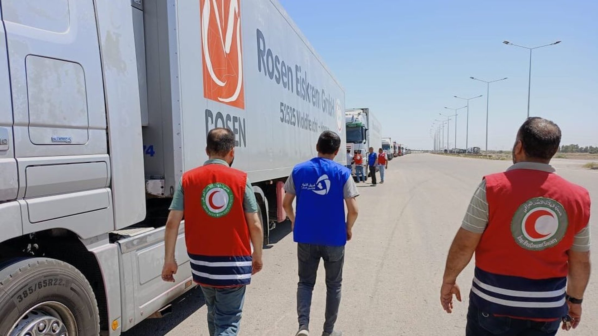 The Iraqi Red Crescent Society sends further 500 tons of aid for Gaza ...