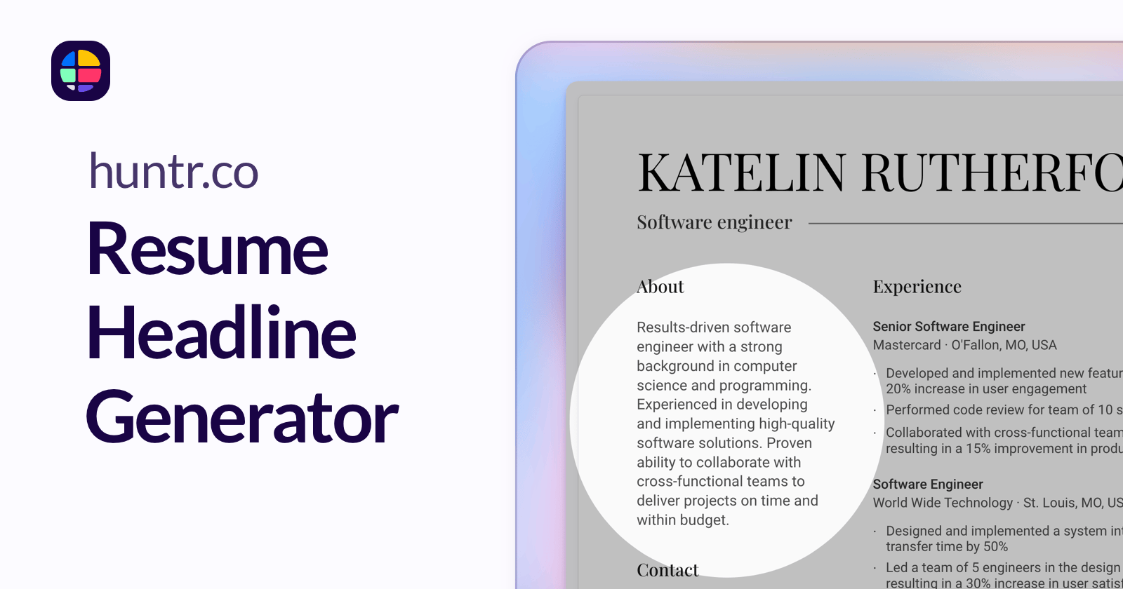 Resume Headline Generator - Generate a resume headline with AI