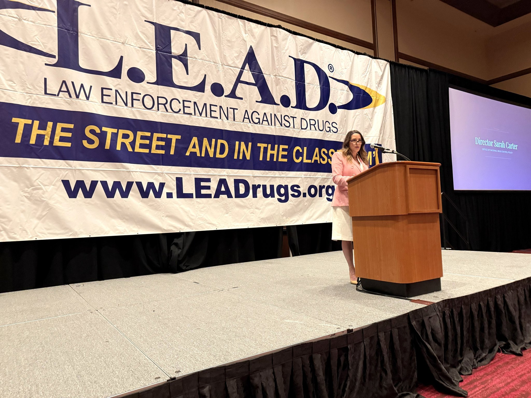 White House Drug Czar Sara Carter Delivers Keynote Speech at L.E.A.D ...