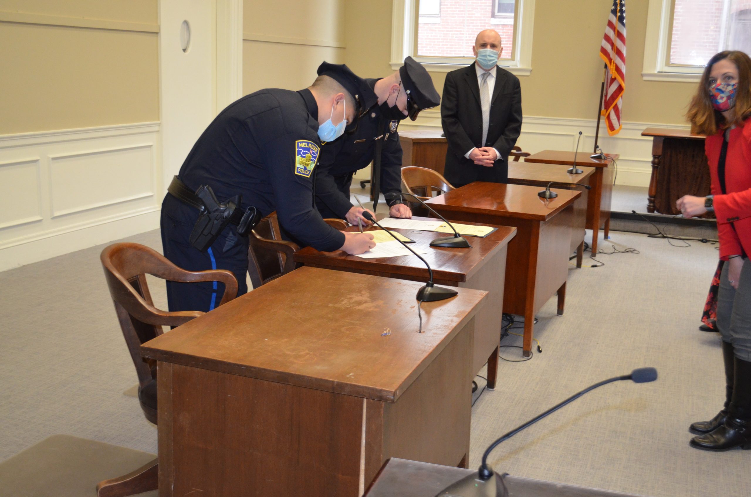 Melrose Police Swear In Two New Officers - Melrose Police Department