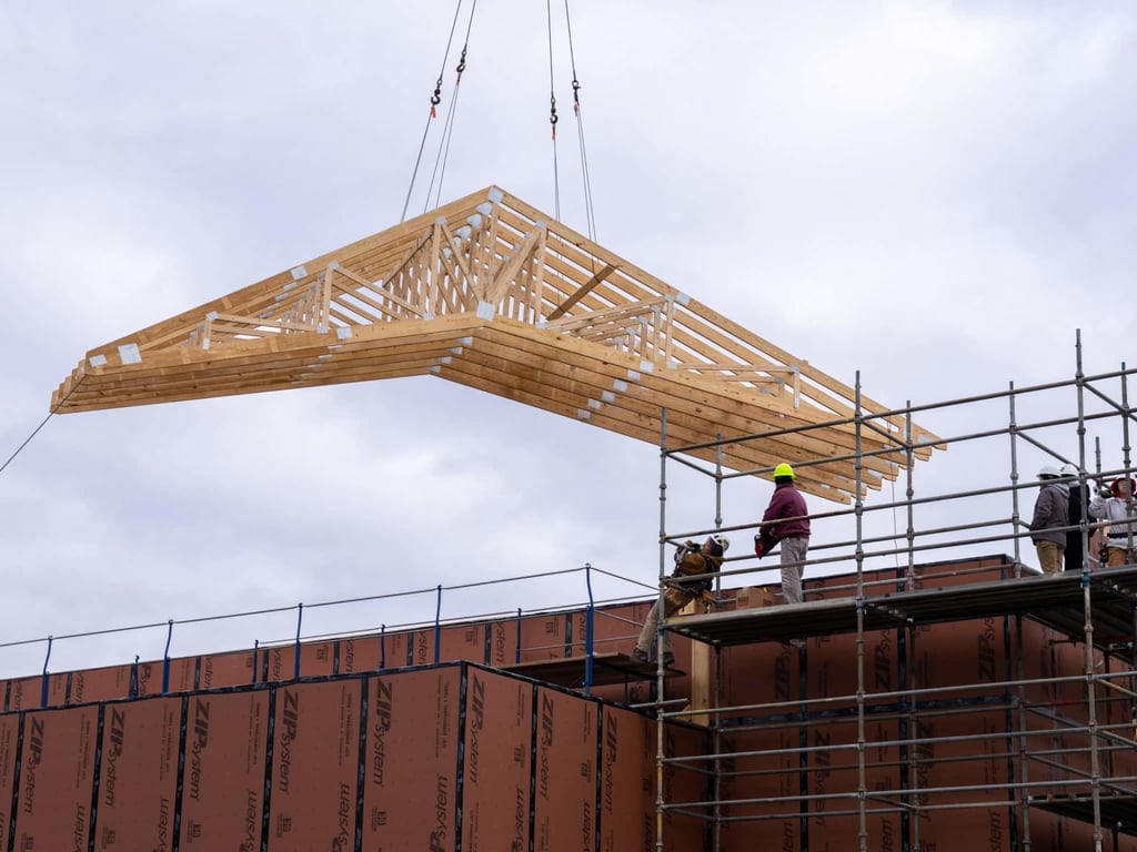 Trusses Installed at Larkin Cottage, Marking Milestone for Essex Tech ...