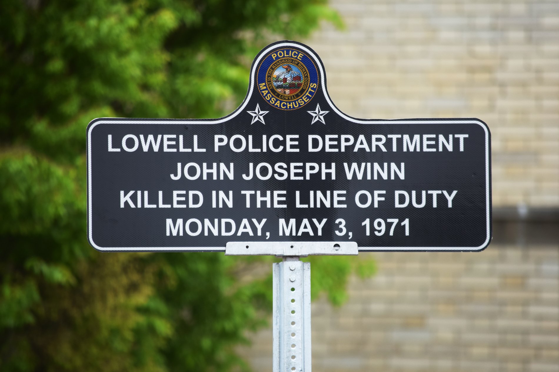 PHOTOS: Lowell Police Dedicate Hero Sign to Fallen Officer John Joseph Winn, Who Gave His Life ...