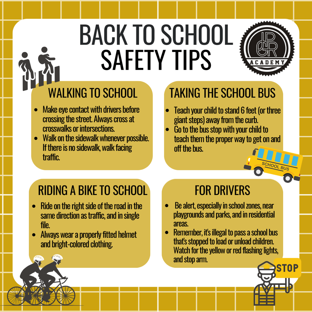 Back to School Safety Tips - JGPR Academy