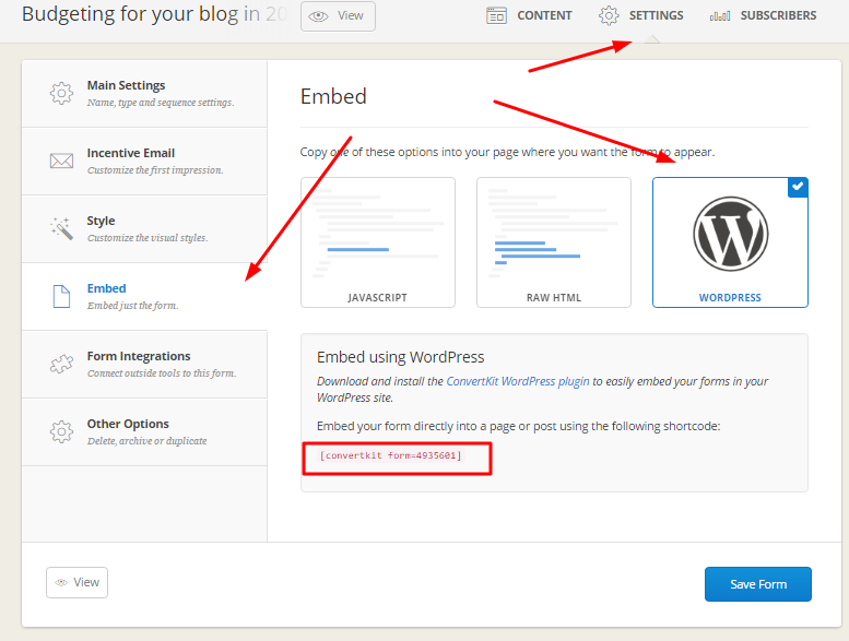 How to Install ConvertKit Forms into WordPress