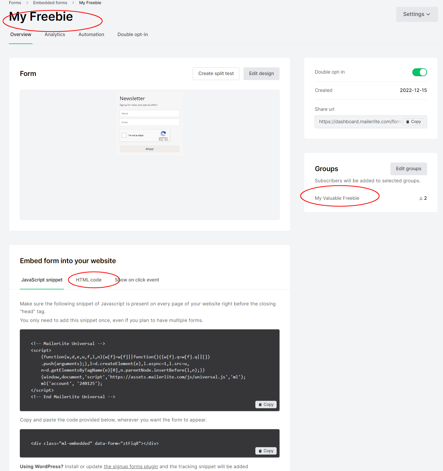 How to Add Freebie to Entice Signups to Your Email List {Demo with ...