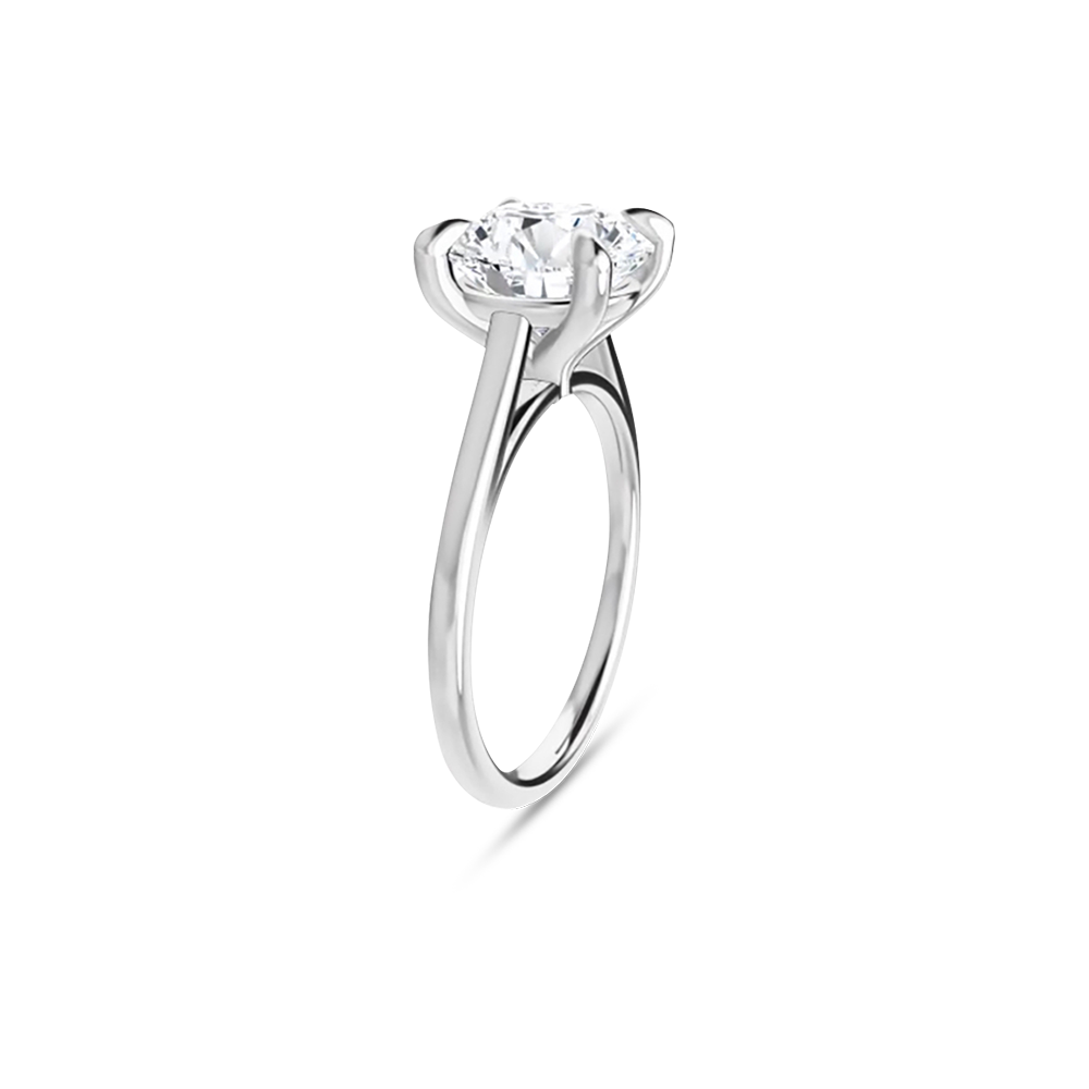 Round Moissanite Tiffany Style Solitaire Ring - 1.00ct - 3.10ct ...