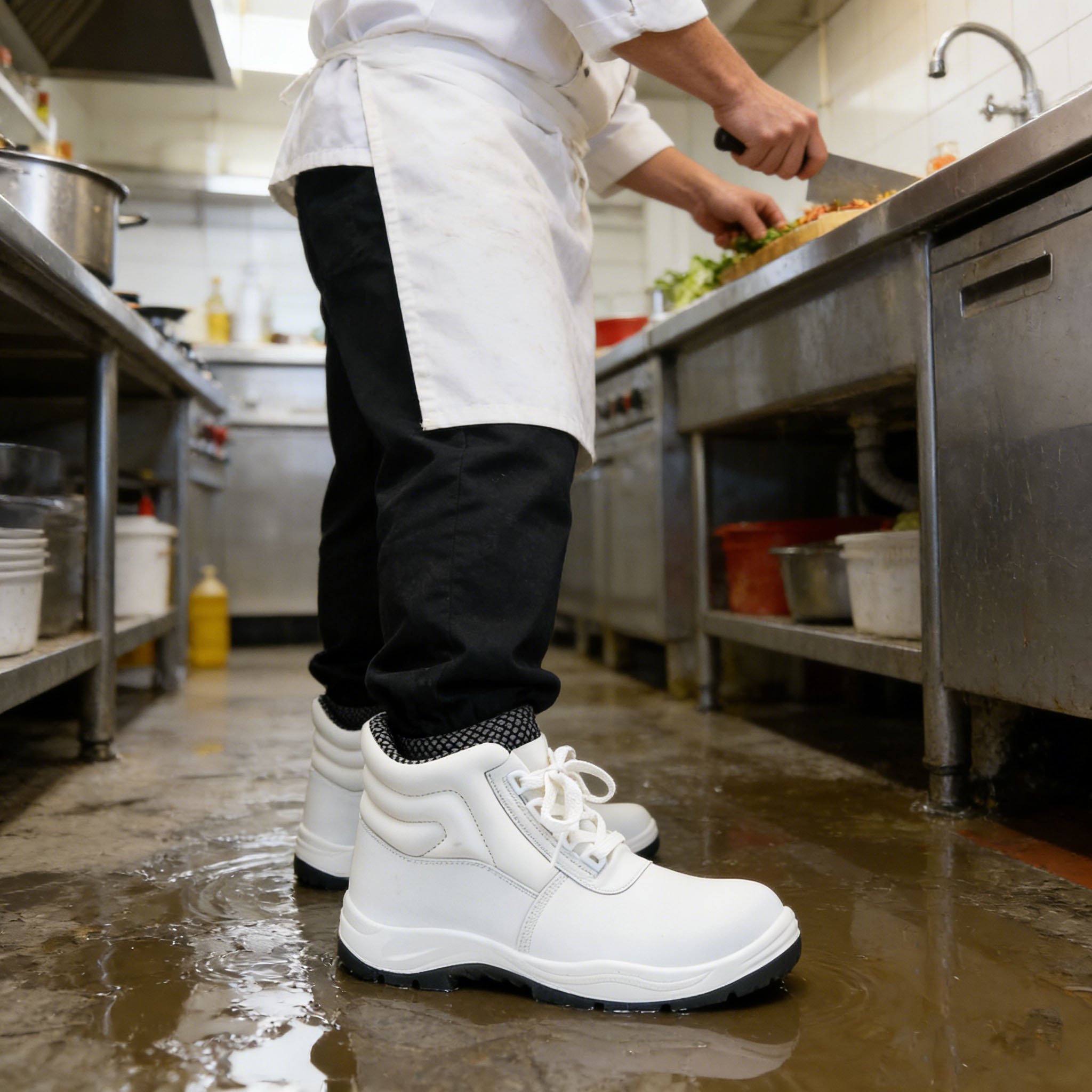 Anti slip steel toe work safety shoes for food medical sanitary ...