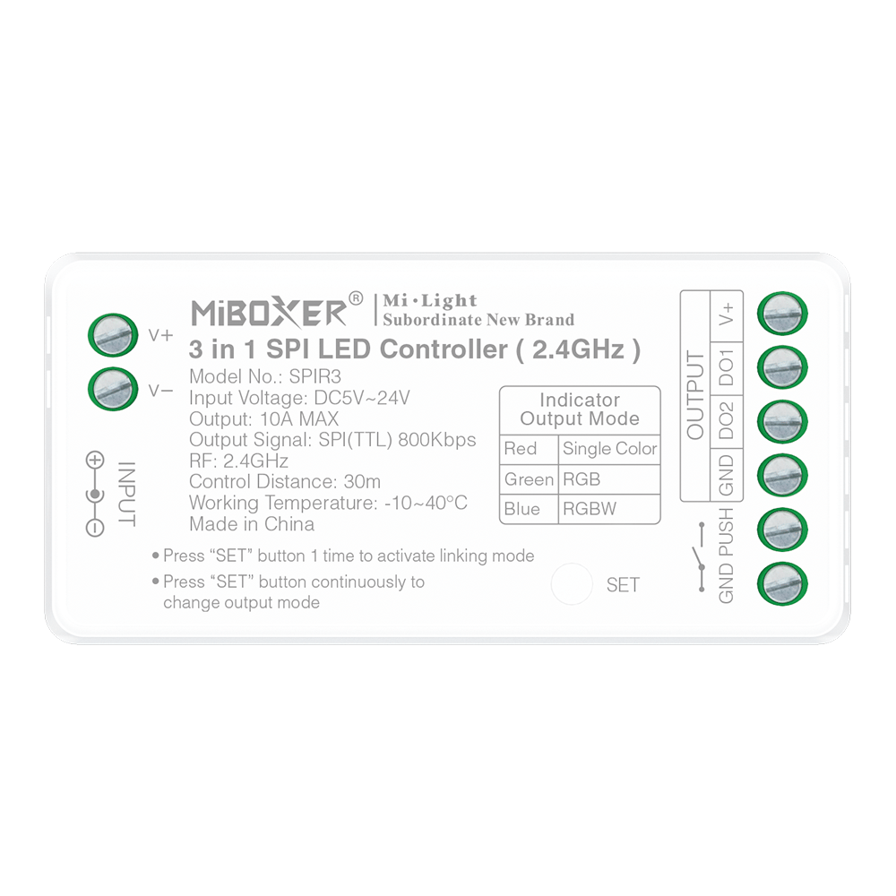 MIBOXER | Kontroler MONO RGB RGBW do taśm LED SPI