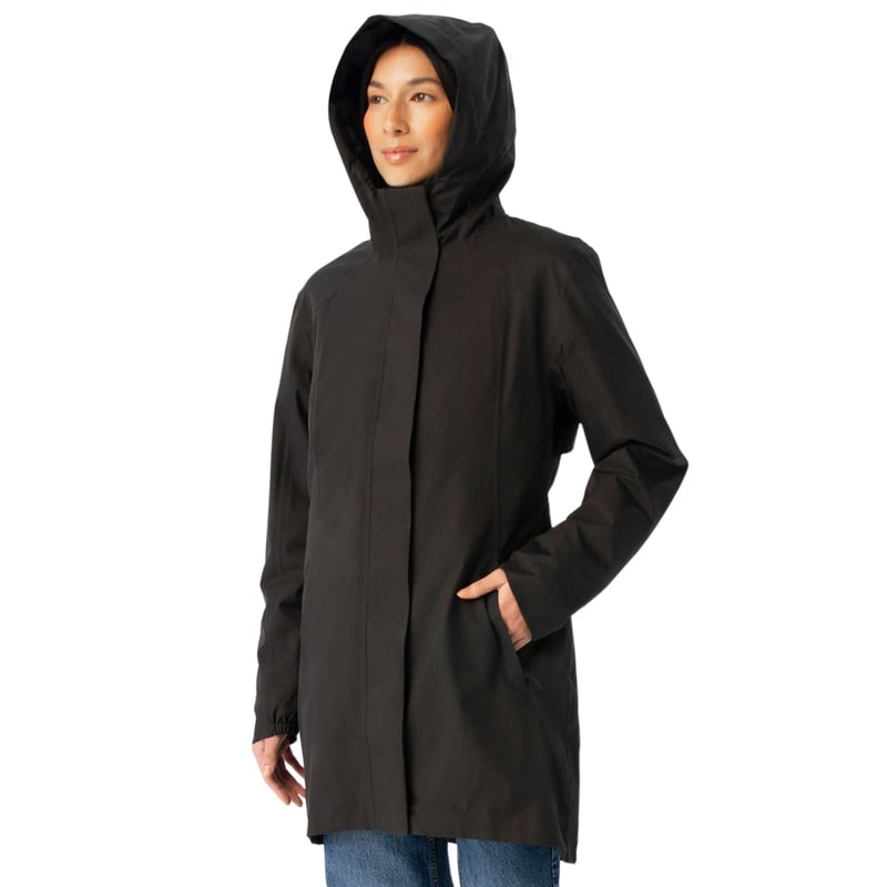 Women's Waterproof Rain Jackets | Black Raincoat | Jan & Jul