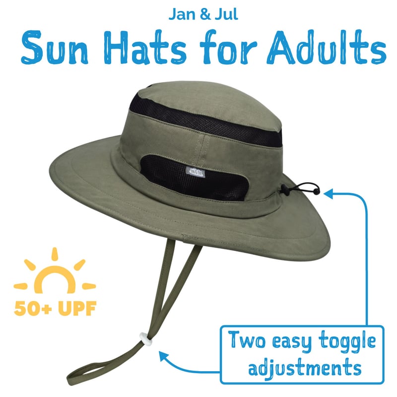 Adult Jasper Hiking Hats | Army Green | Jan & Jul