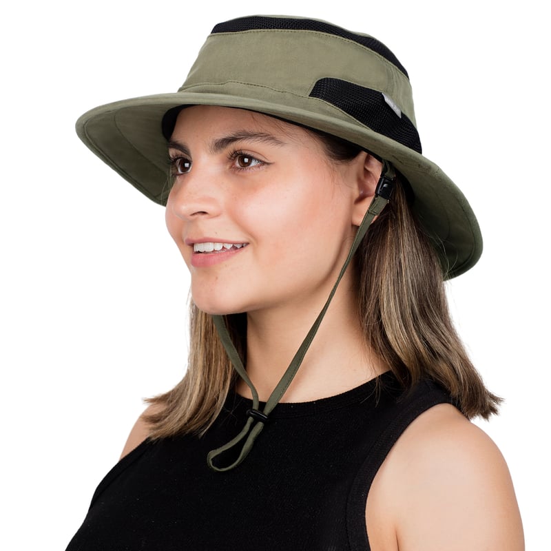 Adult Packable Hiking Hats | Army Green | Jan & Jul