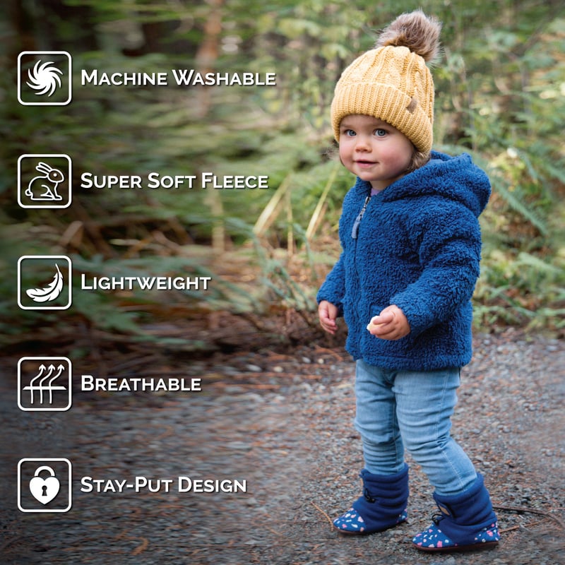 Baby Stay-Put Cozy Booties | Space Dinos Crib Shoes | Jan & Jul