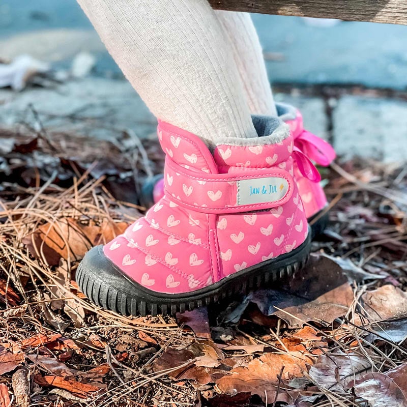 Kids Insulated Ankle Boots | Hearts for Toddlers | Jan & Jul