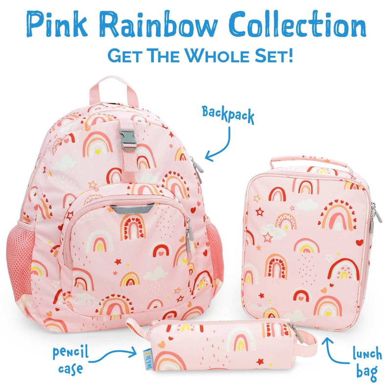 Kids Backpacks | Pink Rainbow School Bag for Kids | Jan & Jul