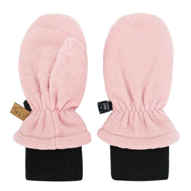 Kids Fleece Mittens | Dusty Pink for Toddlers | Jan & Jul