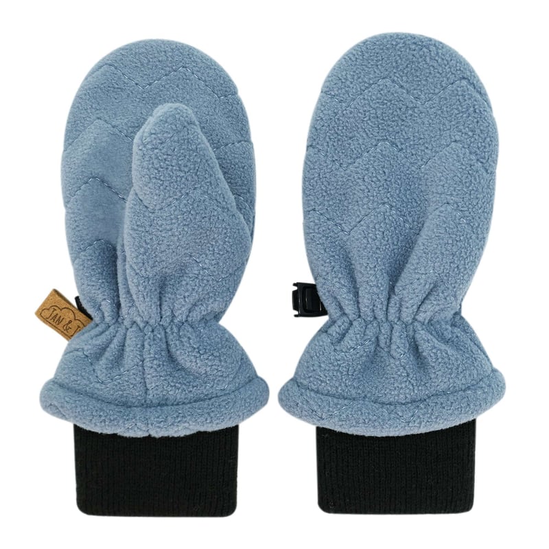 Kids Fleece Mittens | Stormy Blue for Toddlers | Jan & Jul