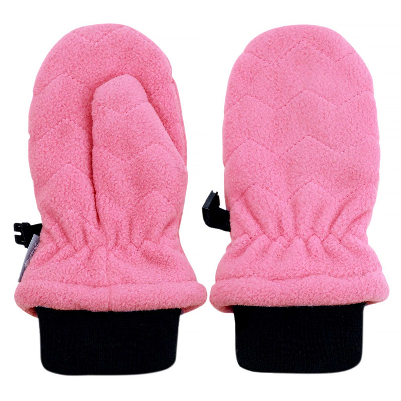 Kids Fleece Mittens | Watermelon Pink for Toddlers | Jan & Jul