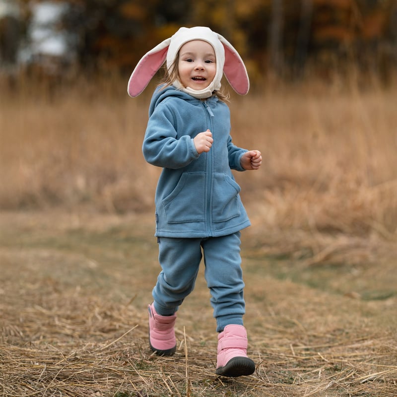 Kids Fleece Pants | Stormy Blue for Toddlers | Jan & Jul