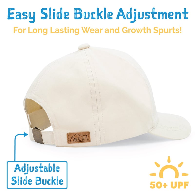 Kids Cotton Baseball Caps | Beige | Jan & Jul