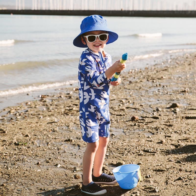 Kids Water Repellent Bucket Hats | Marine Blue | Jan & Jul