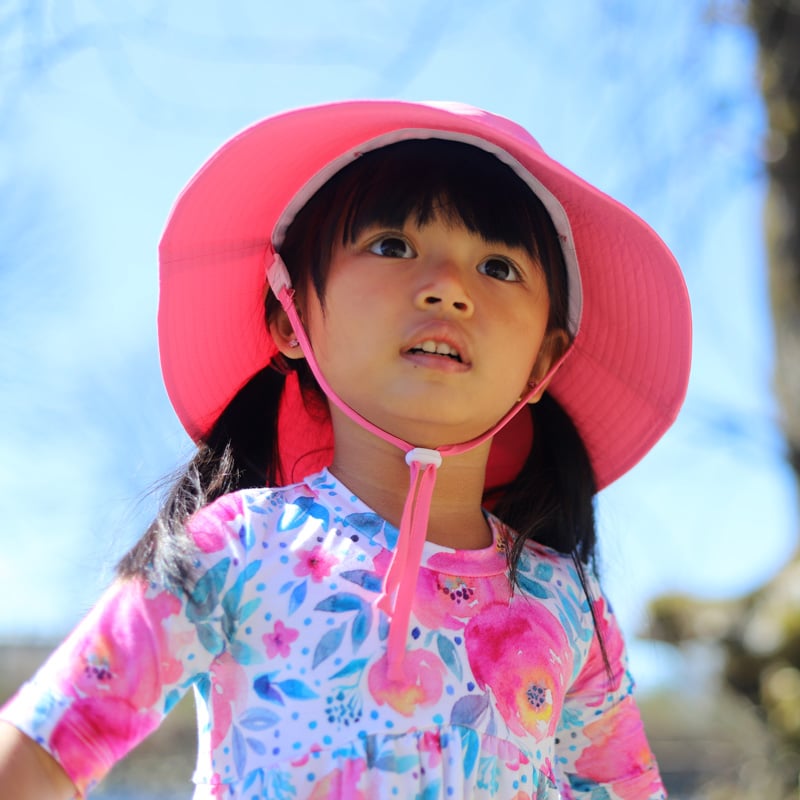 Kids Water Repellent Bucket Hats | Watermelon Pink | Jan & Jul