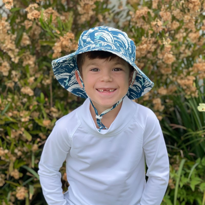 Kids Water Repellent Bucket Hats | Wave Rider | Jan & Jul