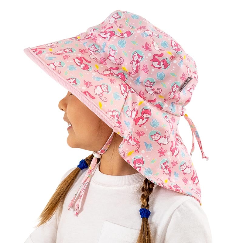 Kids Water Repellent Adventure Hats | Grey Herringbone | Jan & Jul