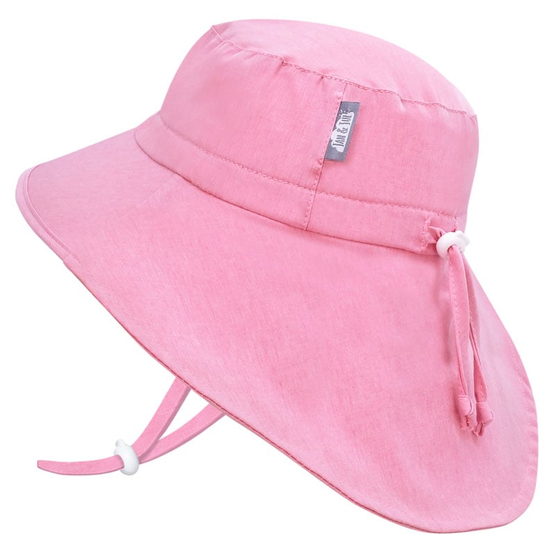 Kids Water Repellent Adventure Hats | Pretty Pink | Jan & Jul